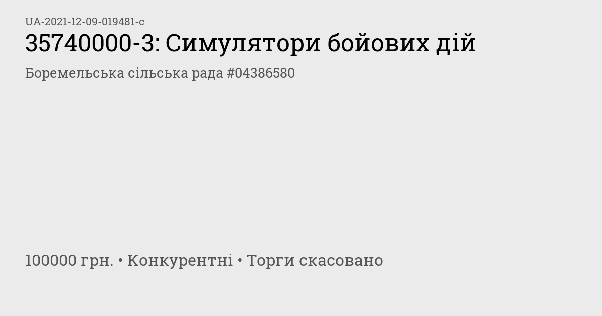 35740000-3: Симулятори бойових дій - Clarity Project